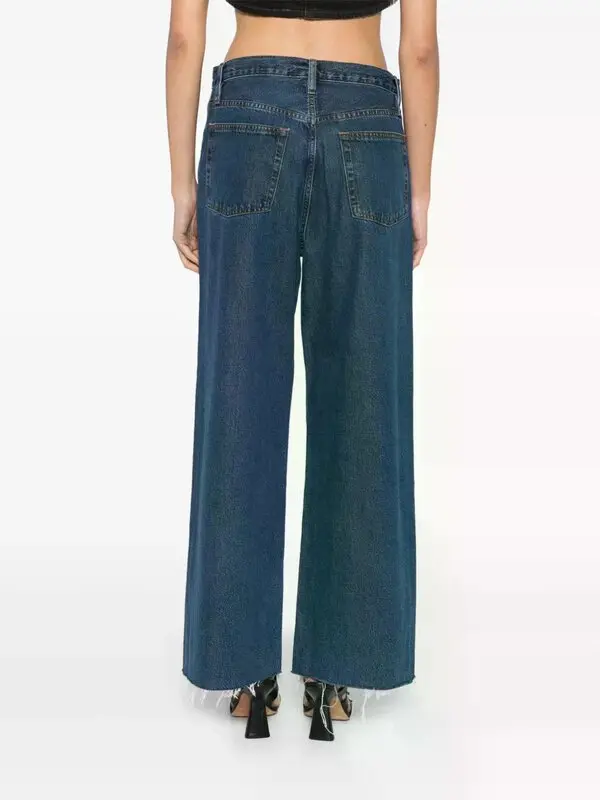 FRAME Le Low Baggy Wide-leg Jeans - Blue