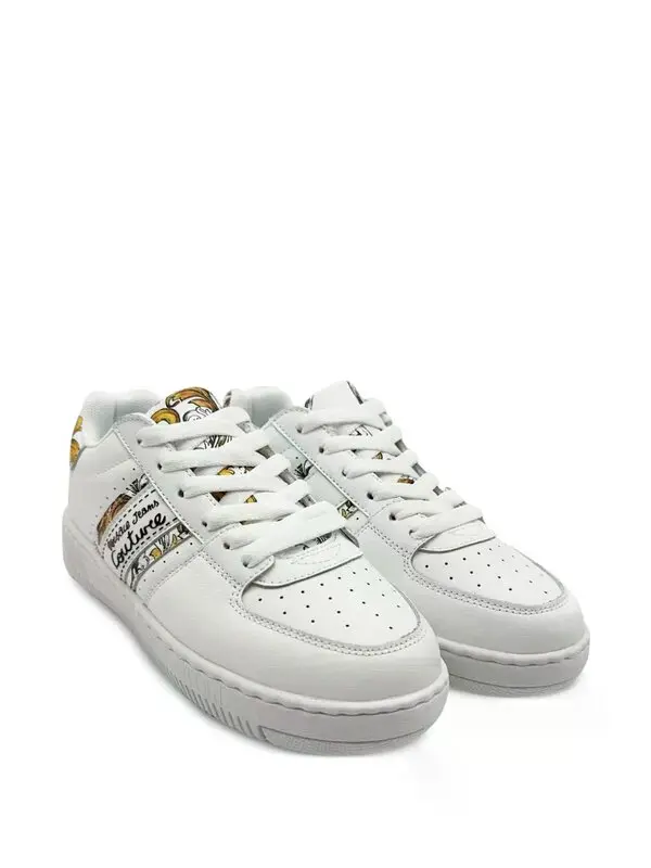 Versace Barocco-print Sneakers - White
