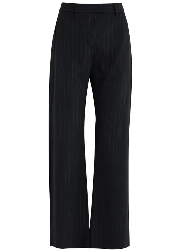 Acne Studios Pinstriped Straight-leg Twill Trousers - Navy