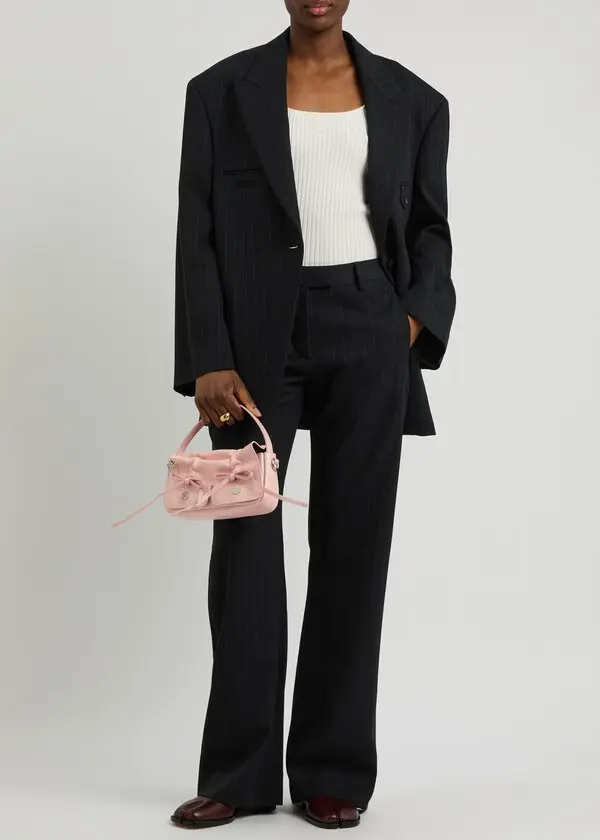 Acne Studios Pinstriped Straight-leg Twill Trousers - Navy
