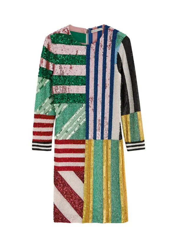 Alice + Olivia Delora Embellished Mini Dress