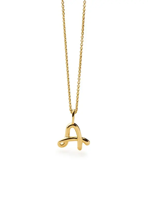 MISSOMA Initial A Vermeil Necklace - Gold