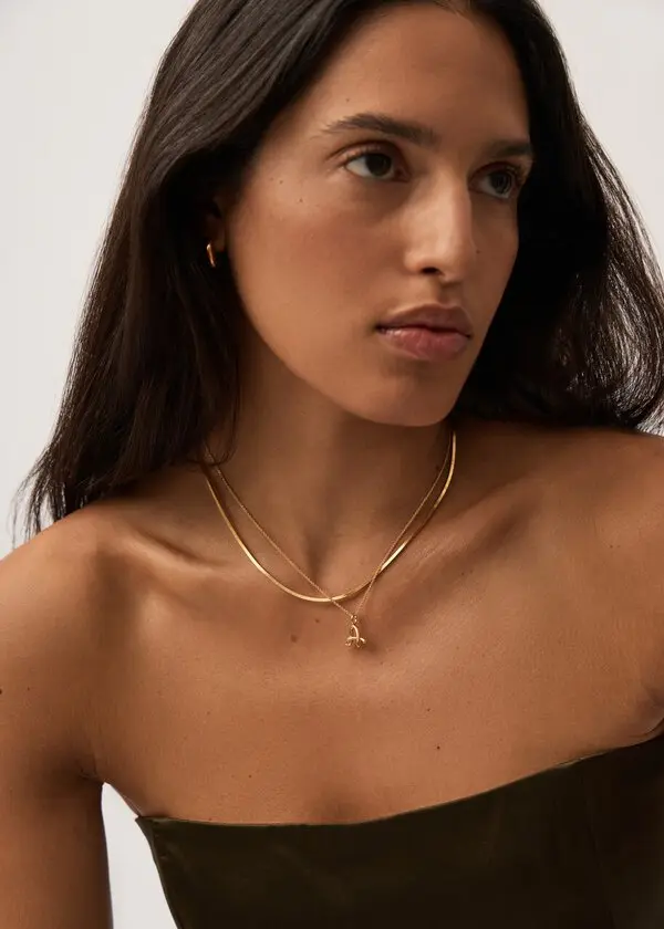 MISSOMA Initial A Vermeil Necklace - Gold