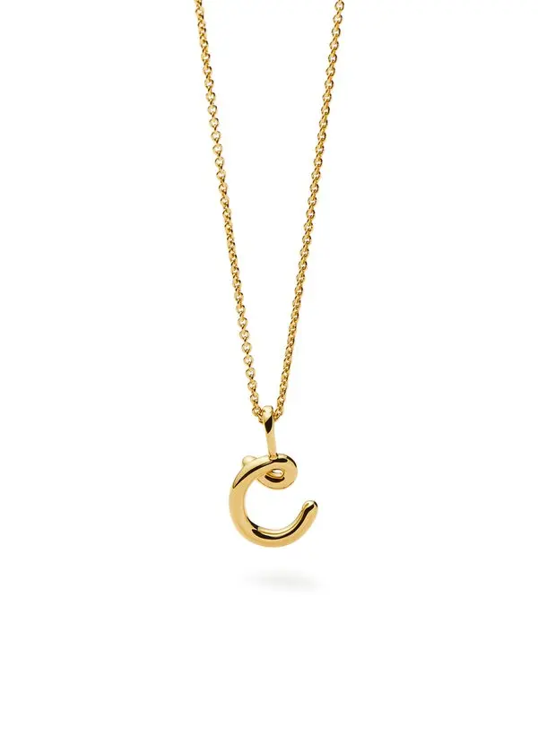 MISSOMA Initial C Mini Vermeil Necklace - Gold