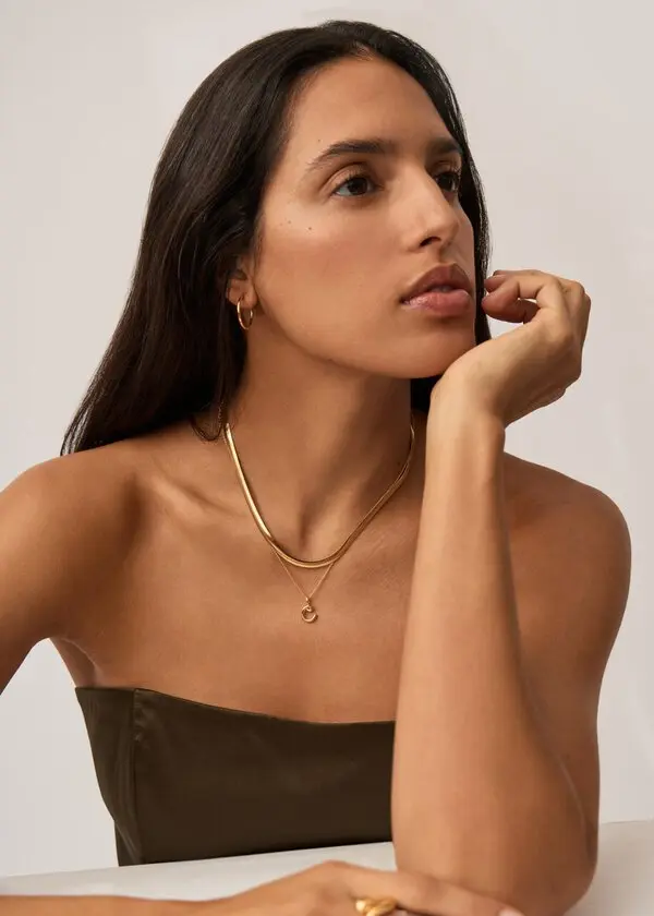 MISSOMA Initial C Mini Vermeil Necklace - Gold