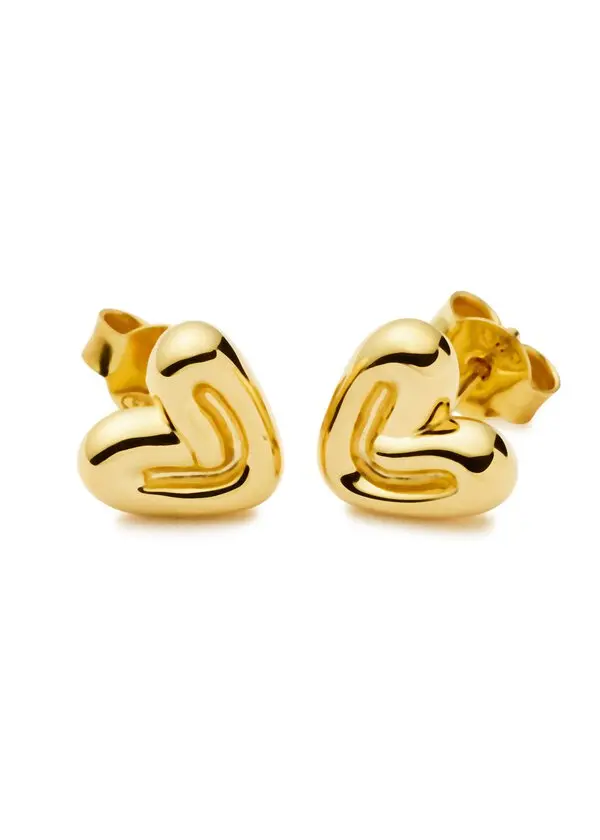 MISSOMA Puffy Heart Mini 18kt Vermeil Stud Earrings - Gold