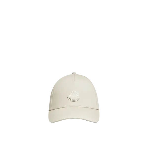 Moncler Cotton Gabardine Baseball Cap - Beige