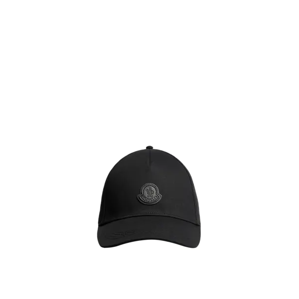 Moncler Cotton Gabardine Baseball Cap - Black