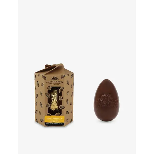 CHOCOLARDER Hot Cross Bun 50% Milk Chocolate Easter Egg 90g
