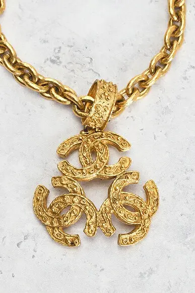 Chanel 1994 Triple Cc Pendant Necklace
