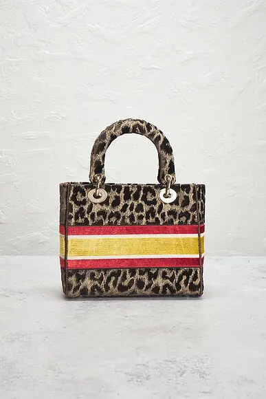 Dior Lady D-lite Leopard Handbag