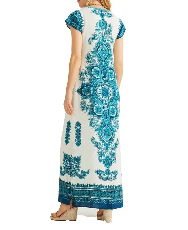 Calypso St. Barth Medallion Linen Dress