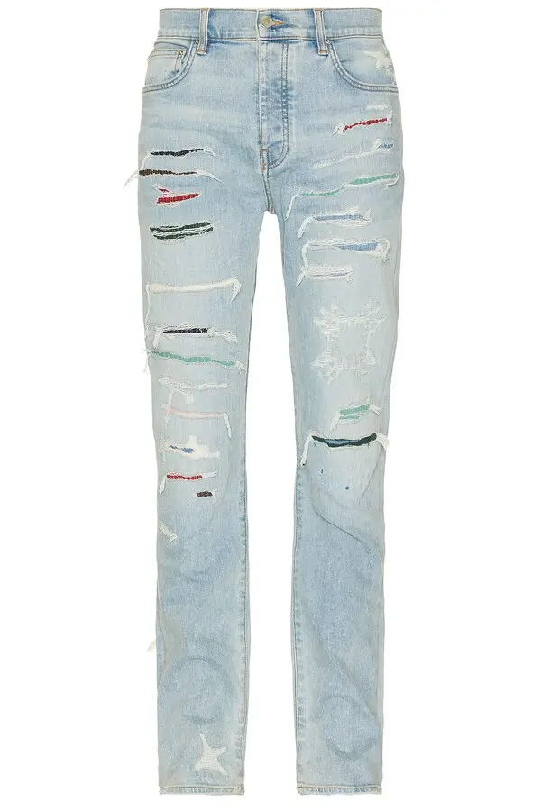 Amiri Ma Quad Gauze Repair Slim Jeans
