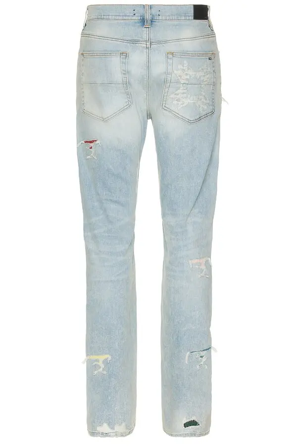 Amiri Ma Quad Gauze Repair Slim Jeans