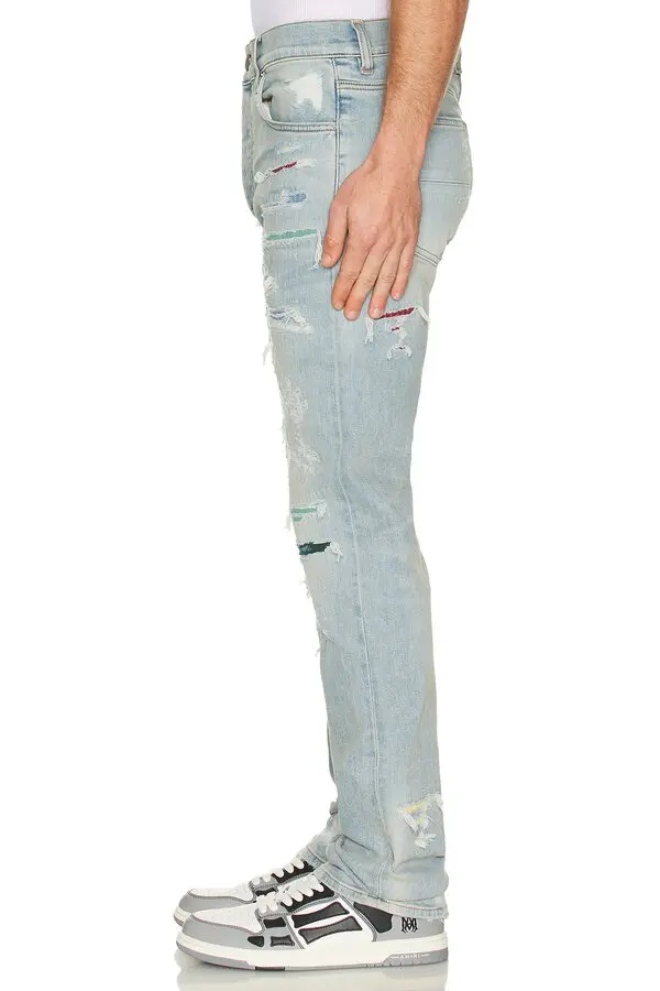 Amiri Ma Quad Gauze Repair Slim Jeans