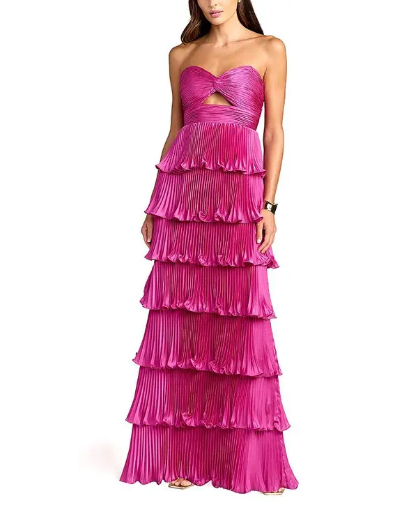 Mac Duggal Strapless Gown - Fuchsia