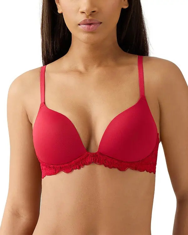 Wacoal B. Tempt'd Feeling Famous Wire Free Push Up Bra - Chili Pepper/biking Red
