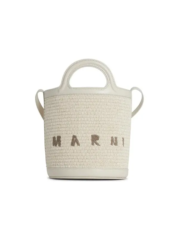 Marni Tropicalia Leather Blend Bag - White