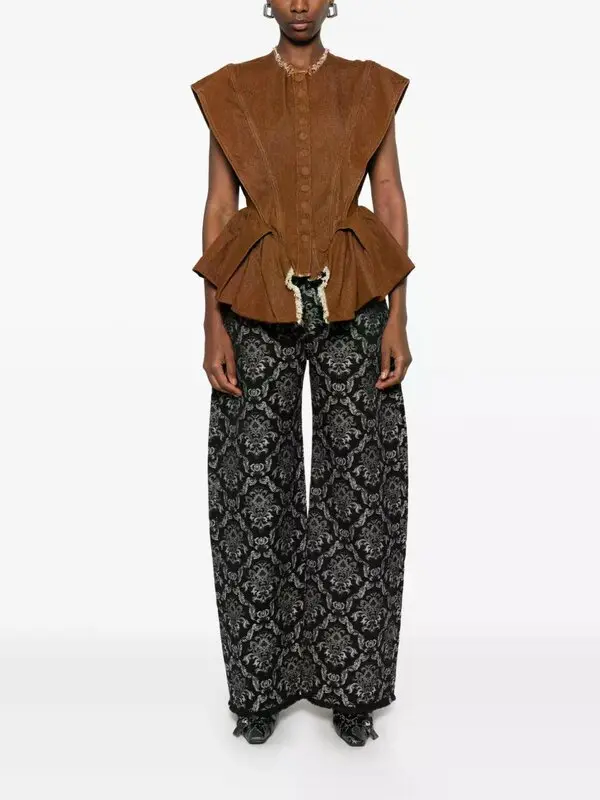 MARQUES' ALMEIDA Patterned Jacquard Jeans