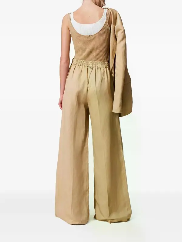 TWINSET Pleat-detail Palazzo Trousers