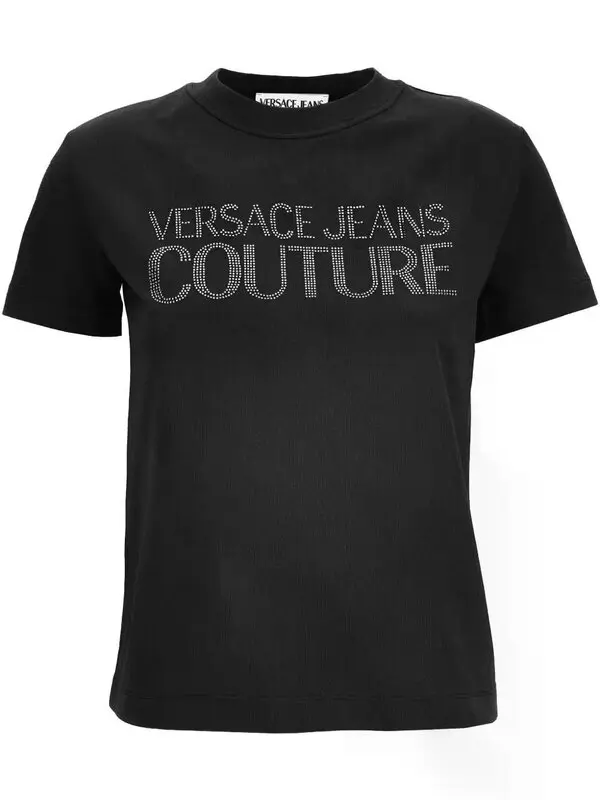 Versace Rhinestone-logo T-shirt