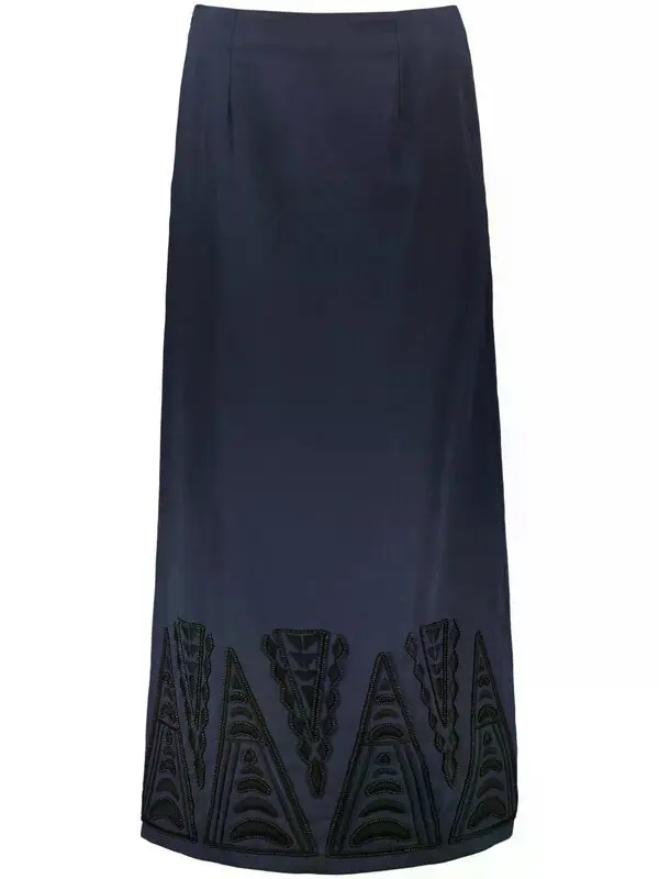 YVES SALOMON Embroidered Maxi Skirt