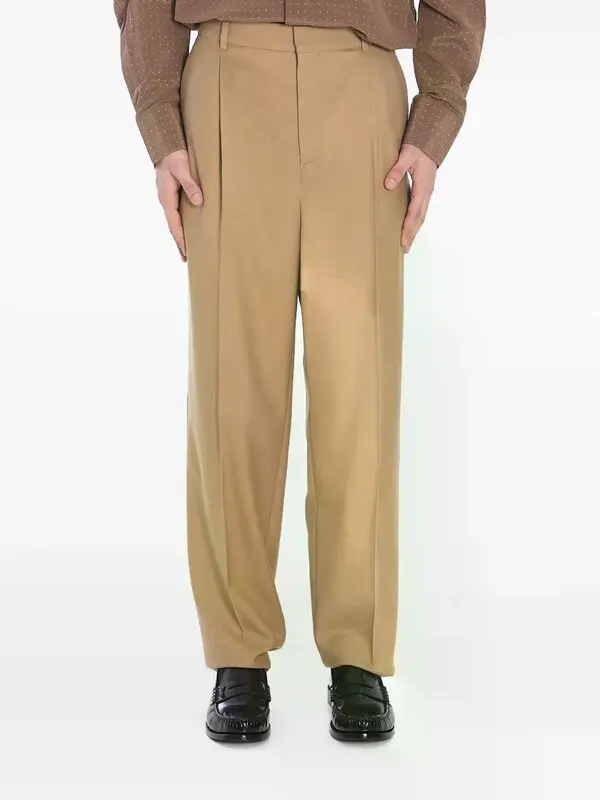 Saint Laurent Gabardine Trousers - Neutrals
