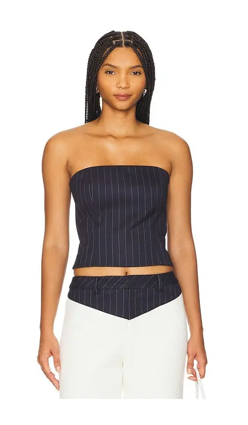 SEROYA Bridgette Bustier Top - Navy