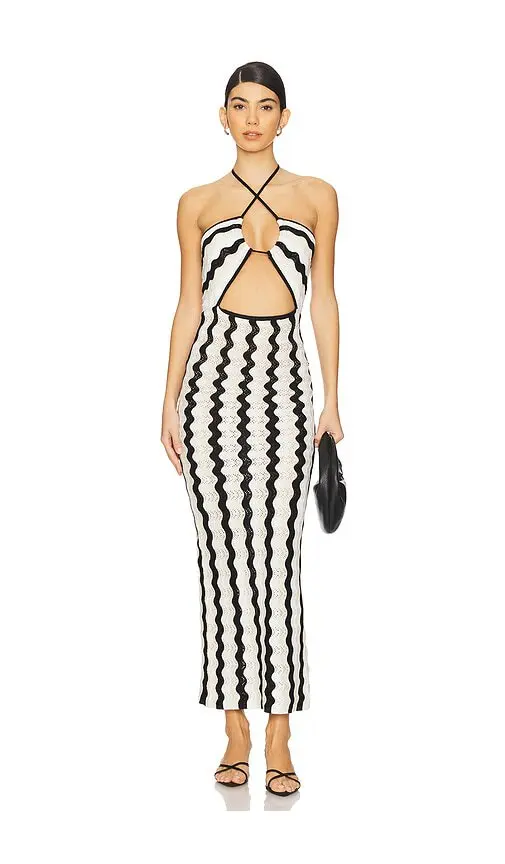 CAPITTANA Poppy Crochet Dress - Black