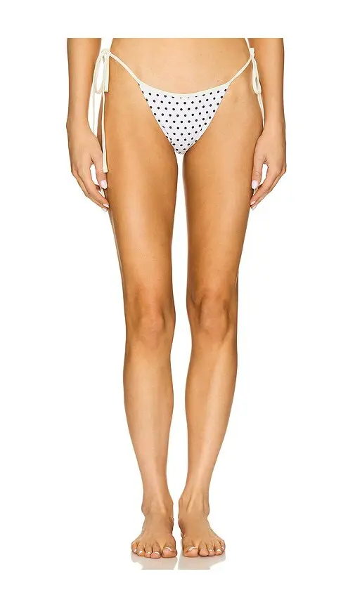 BELLE ANNA Deniz Bikini Bottom - White Polka