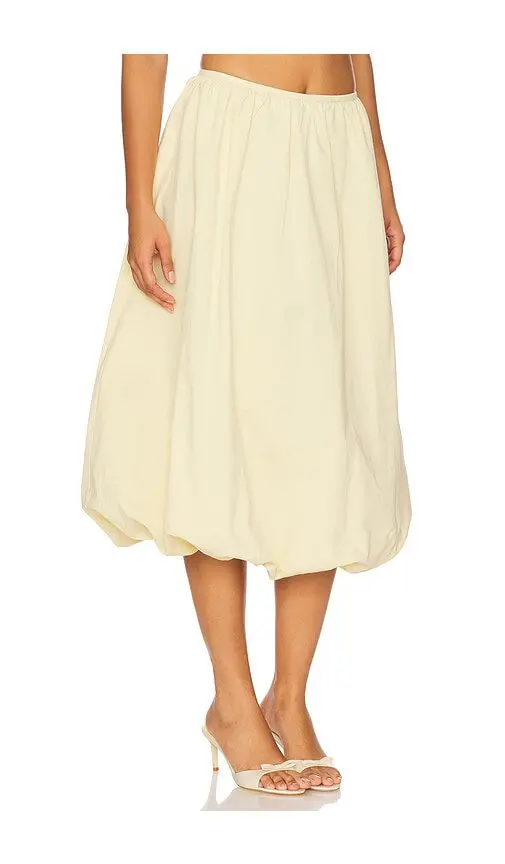 Lioness Intuition Bubble Midi Skirt - Cornsilk