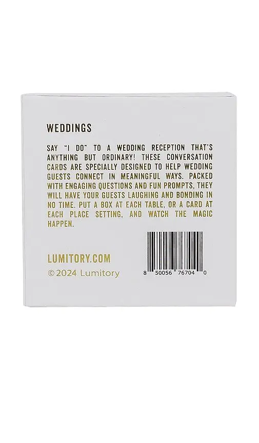 LUMITORY Wedding Conversation Cards