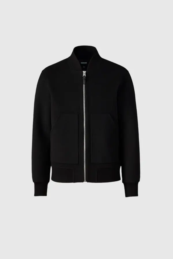 Mackage Wool Bomber Jacket - Black