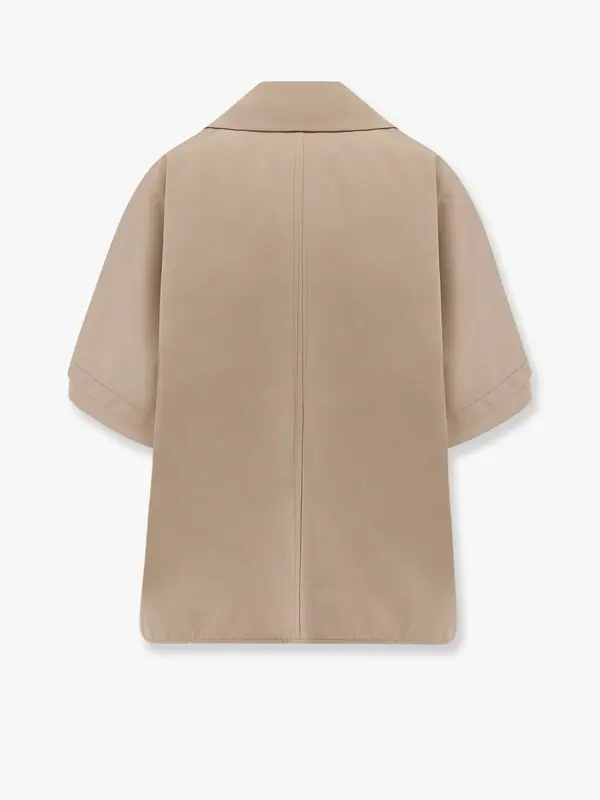 Max Mara Parole Cotton Jacket With Viscose Padded Lining - Beige