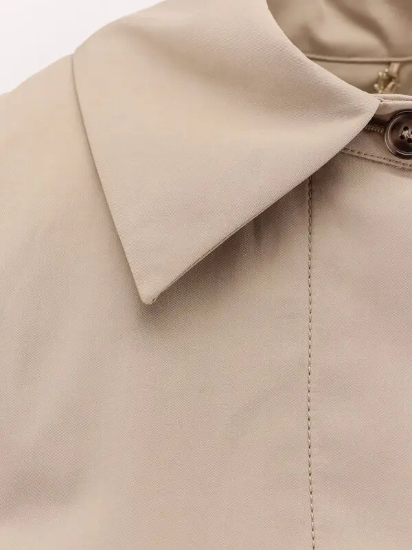 Max Mara Parole Cotton Jacket With Viscose Padded Lining - Beige