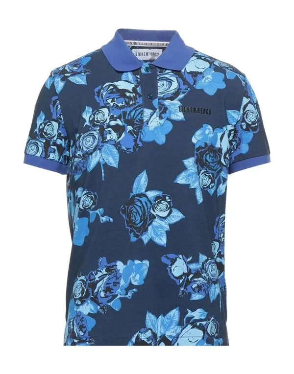 BIKKEMBERGS Polo Shirt Size Cotton, Elastane