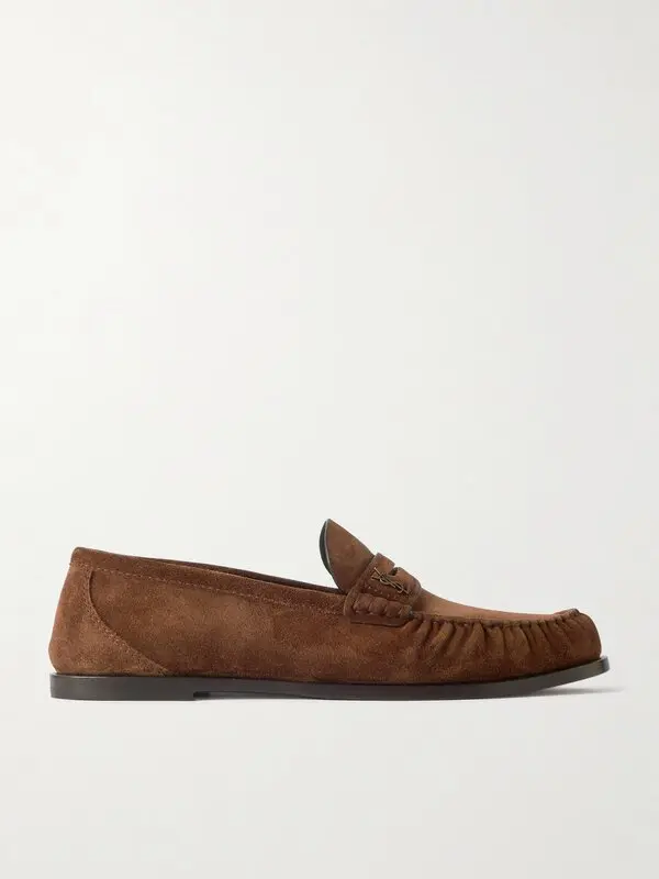 Saint Laurent Laurent Suede Penny Loafers