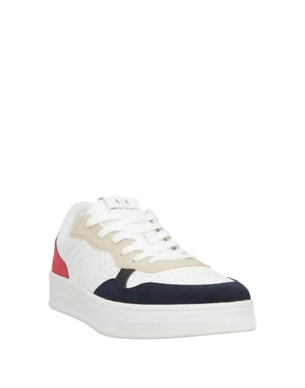 Armani Exchange Cow Leather Sneakers - White