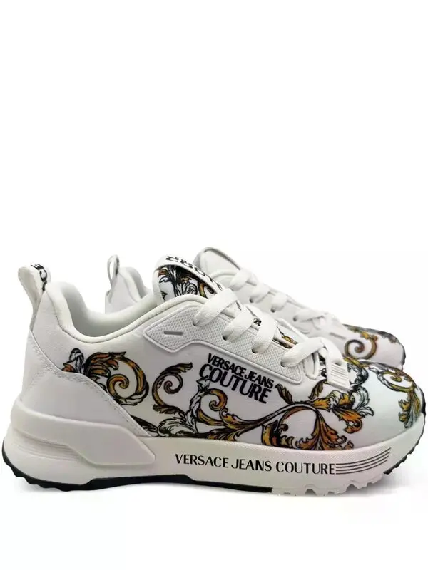 Versace Jeans Couture Barocco-Print Sneakers White 20% Off