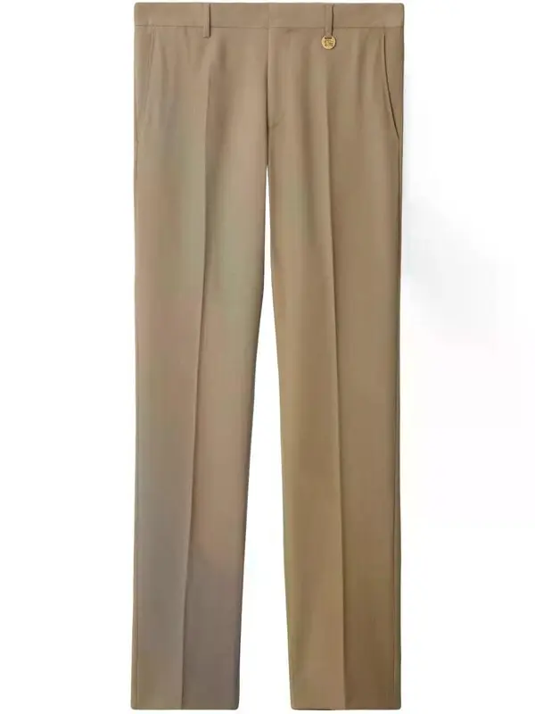 Burberry Wool Trousers - Neutrals