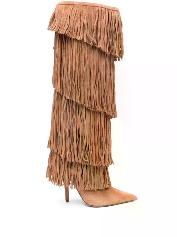 Paris Texas 105mm Jessie Fringed Boots