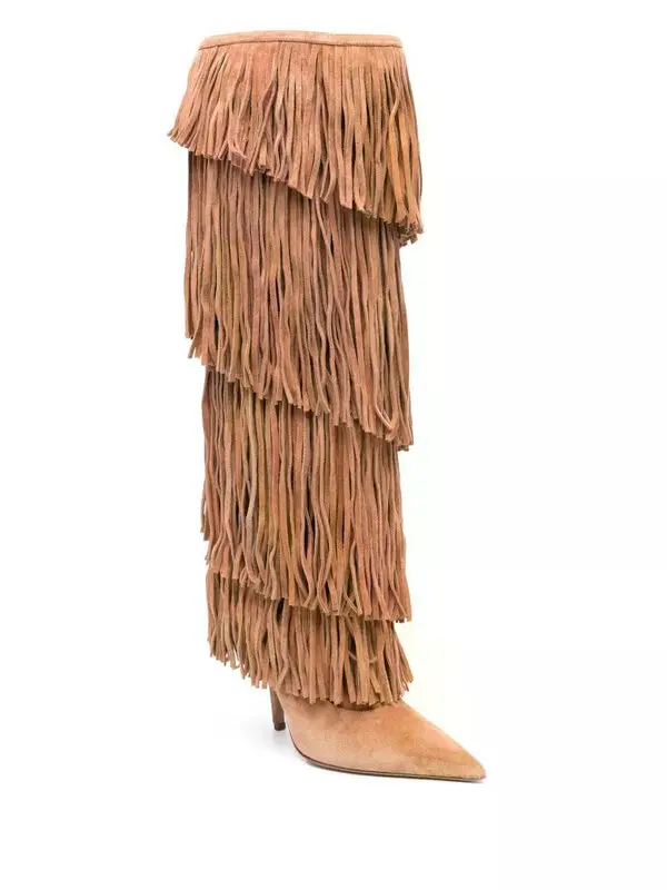 Paris Texas 105mm Jessie Fringed Boots