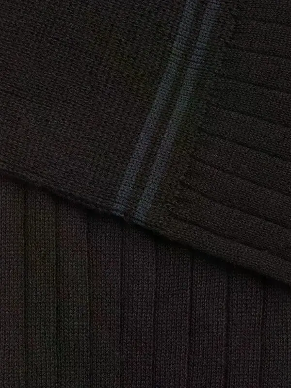 Zegna Ribbed Socks - Black
