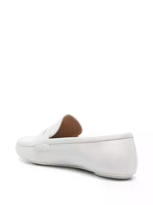 GIANVITO ROSSI Leather Loafers - White