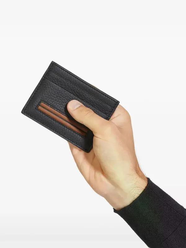 Zegna Logo-patch Leather Card Holder