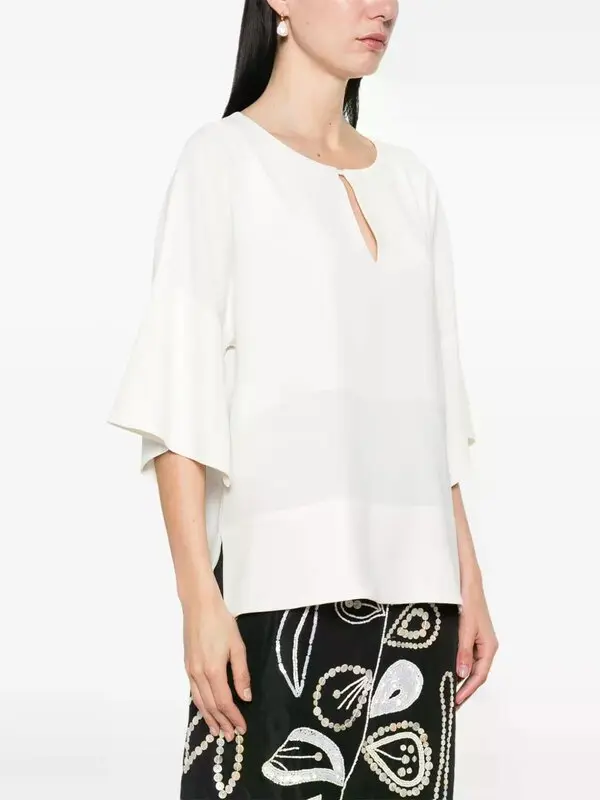 Alberto Biani Keyhole-neck Blouse - White