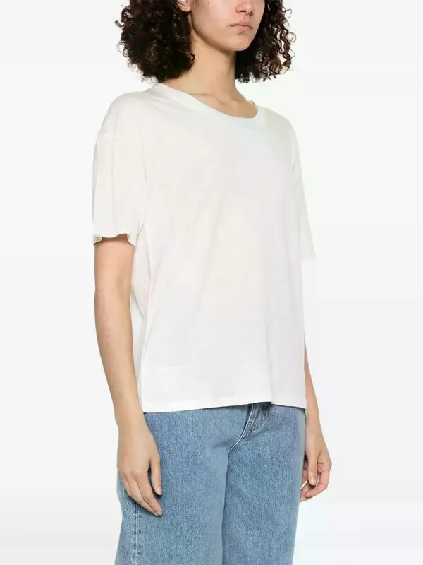 Loulou De Saison Ezra Round Neck T-shirt - Neutrals