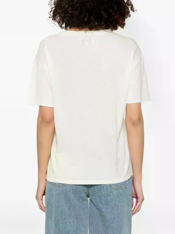 Loulou De Saison Ezra Round Neck T-shirt - Neutrals