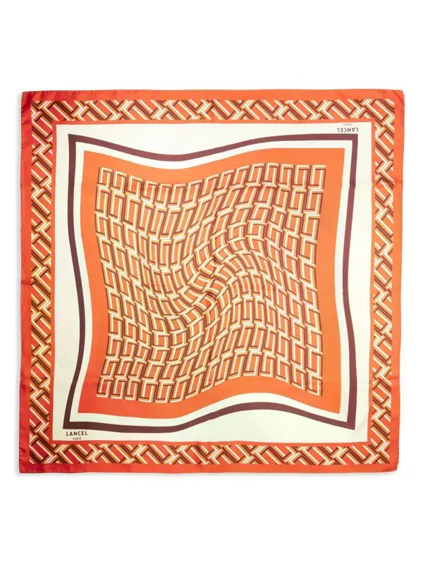 LANCEL Monogramme Scarf - Orange