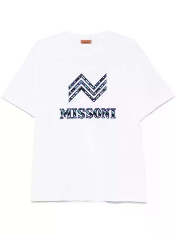 Missoni Crew-neck Cotton T-shirt - White